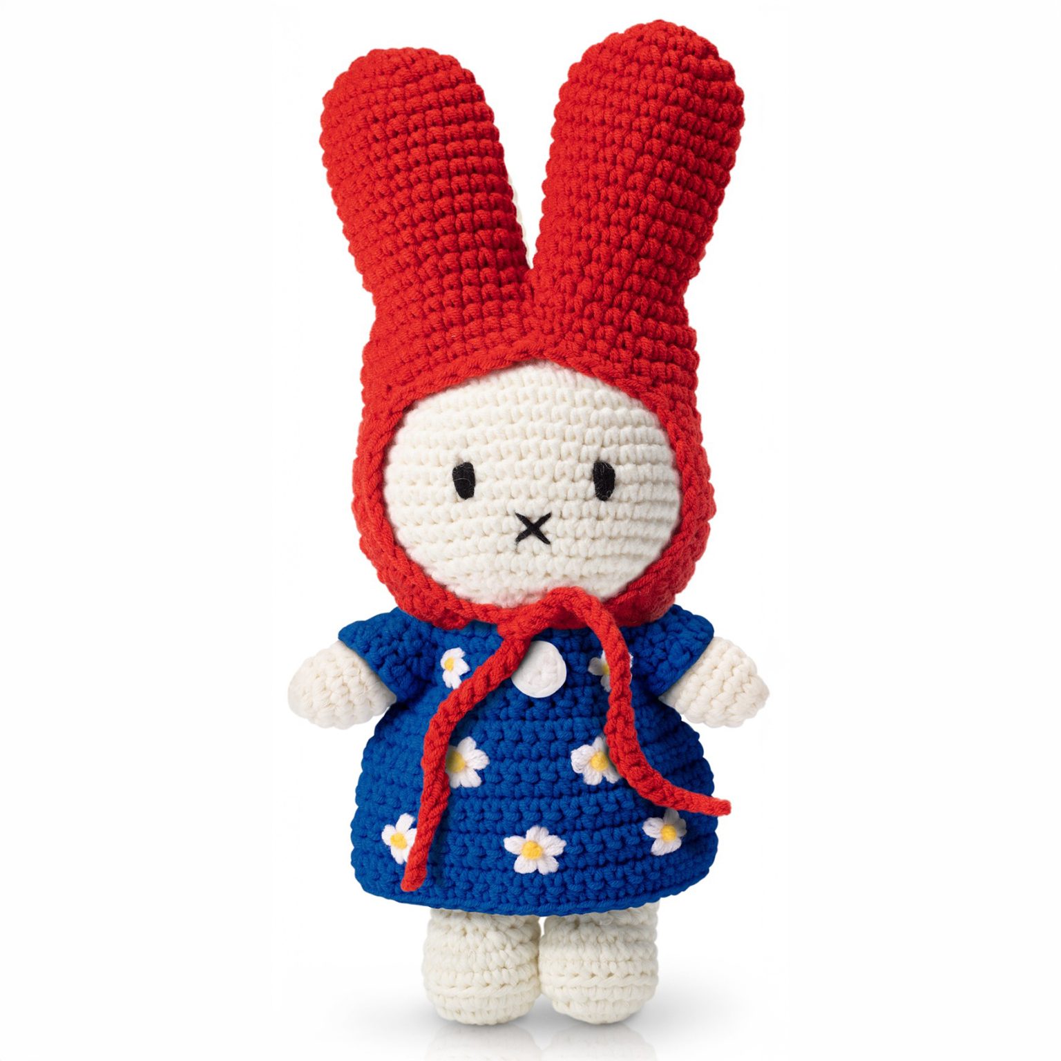 miffy handmade and her blue flower dress + red hat | only at miffytown
